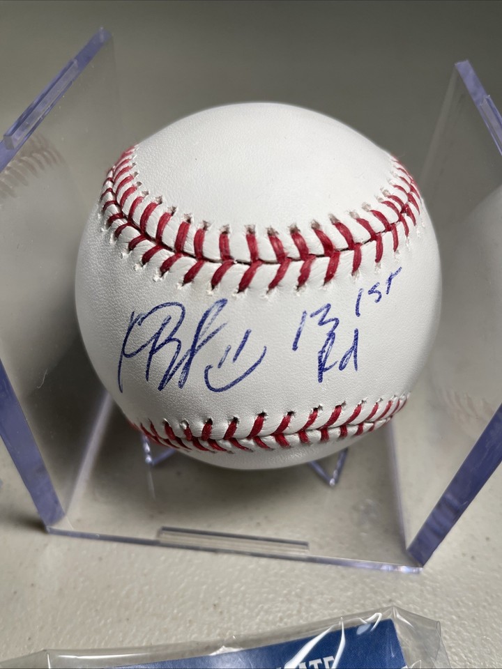 Kris Bryant Signed OML Baseball w/ Insc & Smiley Face - Beckett COA ...