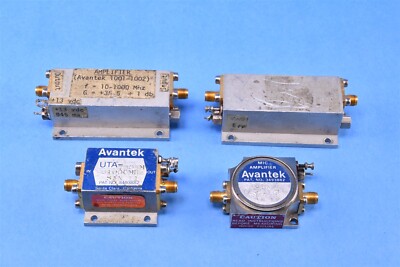 (4) Avantek RF Amplifier 5-1000 MHz .1-1.0 GHz Avantek UTA-7305M / 1001 ...
