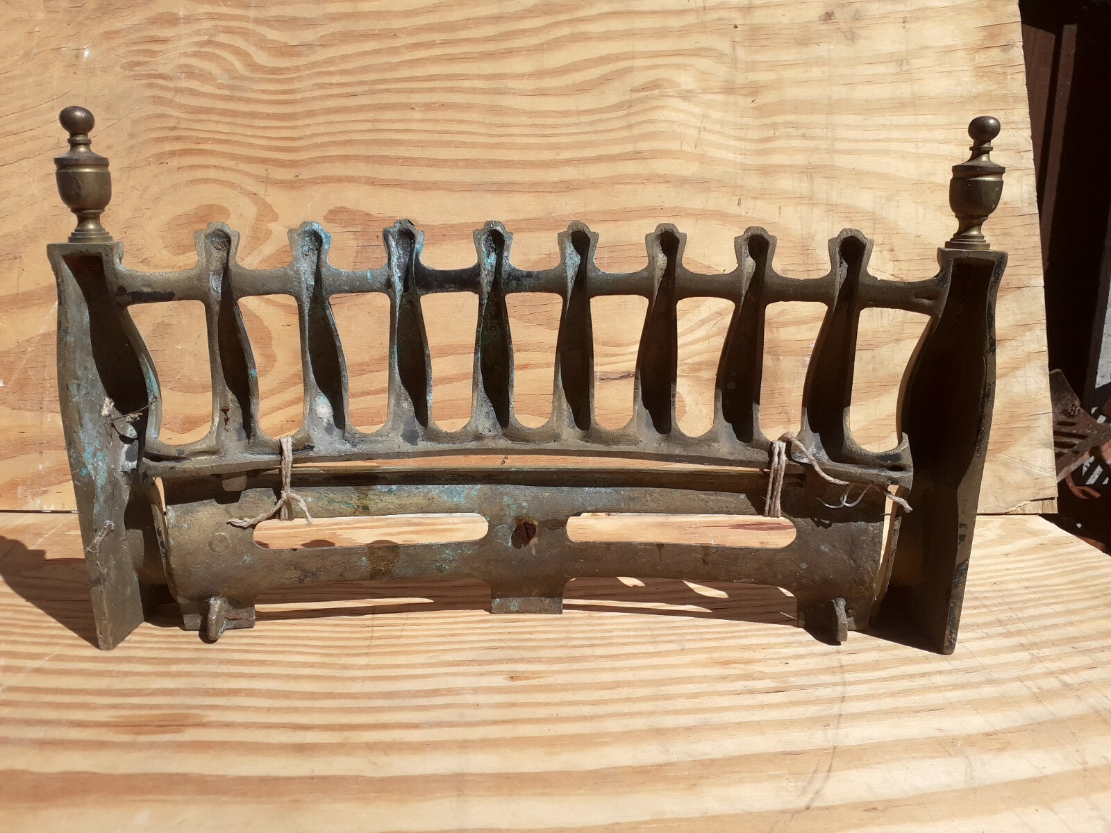 Vintage Old Solid Brass Fire Front Fret ash pan cover Rare grate ...