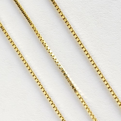 14k yellow GOLD box chain 18 inches long | eBay