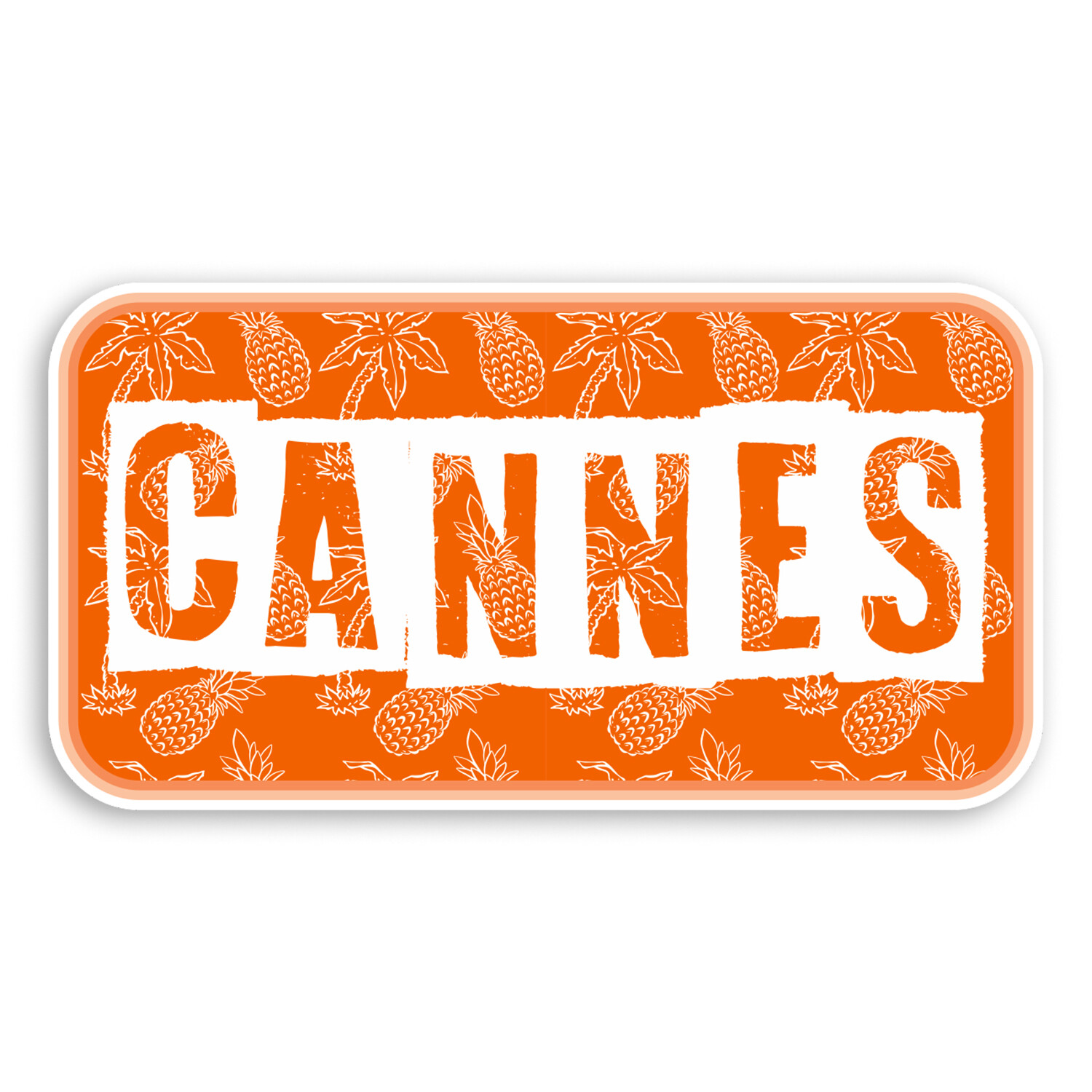 2 x 10cm Tropical Cannes Vinyl Stickers - France Travel Luggage Sticker ...