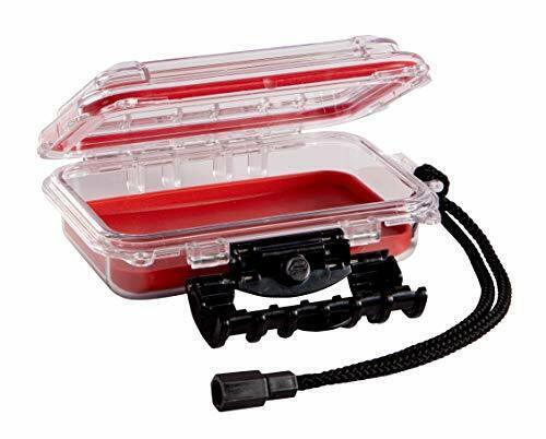 Plano Waterproof Polycarbonate Storage Box - 3449 Size - Red/Clear ...