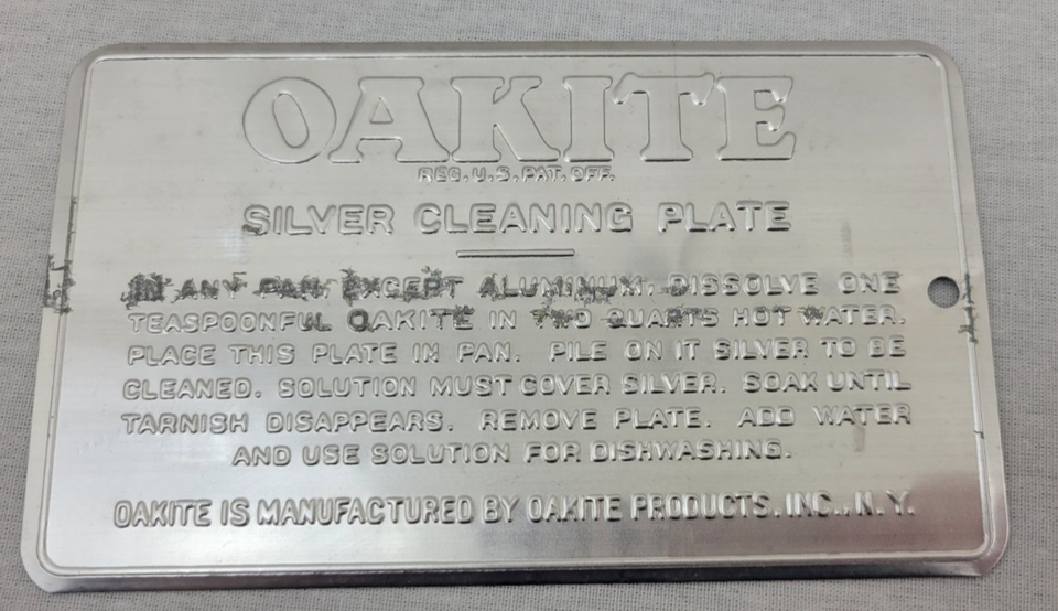 Oakite Silver Cleaning Plates Vintage Advertising Set of 2 Kitchen ...