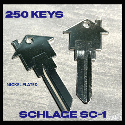 250 SCHLAGE SC1 House Shaped Key Blank NP MORTAGE-REAL ESTATE SALES ...