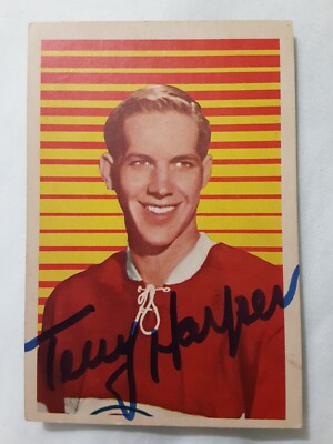☆SIGNED☆ 1963-64 Parkhurst #32 TERRY HARPER ☆ROOKIE CARD☆ EX/EX+ | eBay