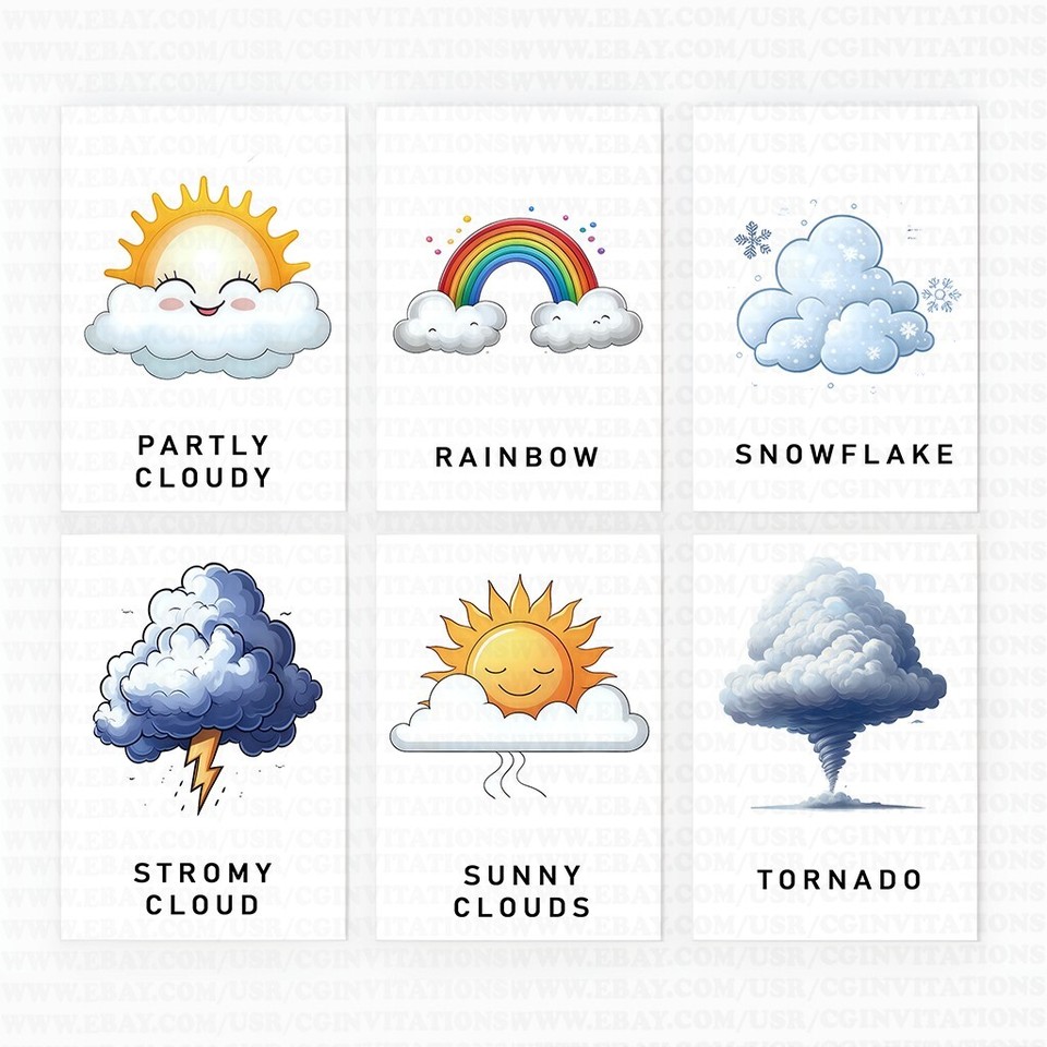 12 Educational Weather Flash Cards | Fun and Interactive Learning Tool ...
