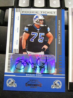 Shaun Cody 2005 Playoff Contenders Rookie Ticket Autograph Panthers | eBay