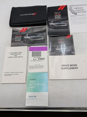 2017 Dodge Challenger SRT Quick Reference Guide W/ Case Free Shipping ...