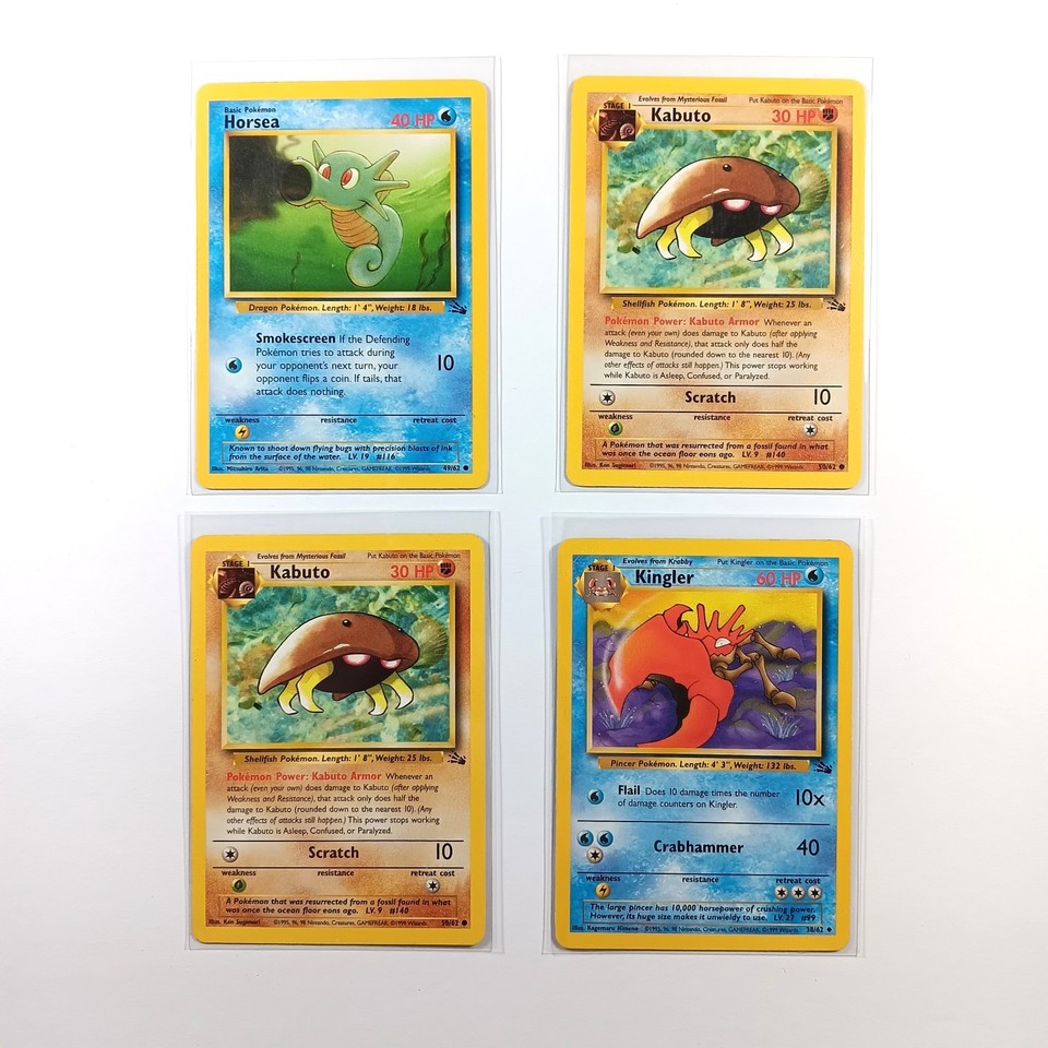 Pokémon TCG Fossil Lot of 28 Cards Common Uncommon 3rd Expansion Set ...