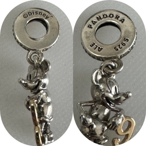 PANDORA LIMITED EDITION SILVER & 14ct GOLD MICKEY MOUSE 90th ...
