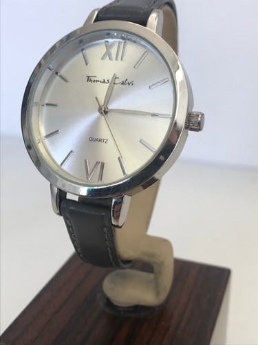 Thomas Calvi Ladies Quartz Watch With Grey Darlena Leather Strap | eBay UK