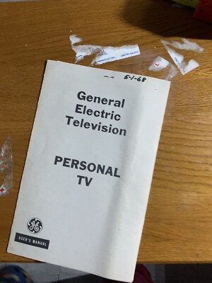 General Electric Television User Manual 1968 B159 | eBay