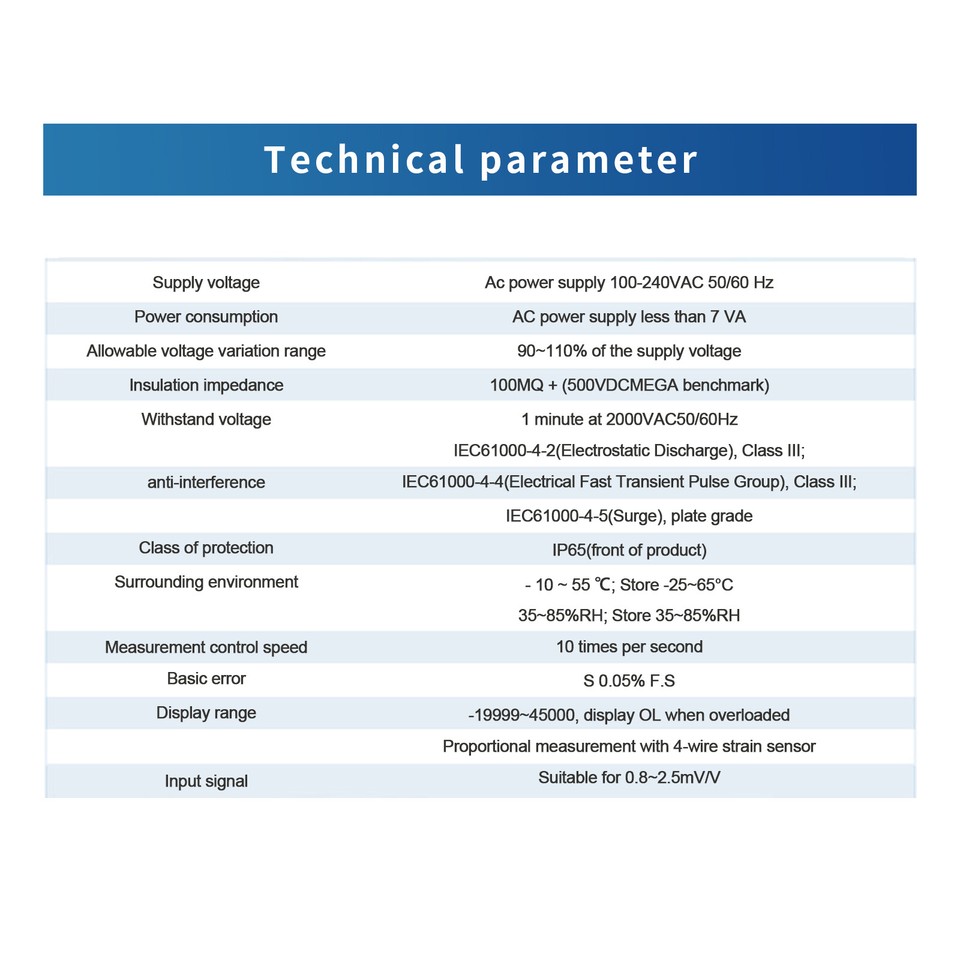 Load Cell Sensor Indicator Display Amplifier Input 0.8-2.5mV/V AC100 ...