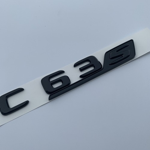 C63S V8 Biturbo Glossy Black Letter Emblem Badge for MB C63 Sedan AMG ...