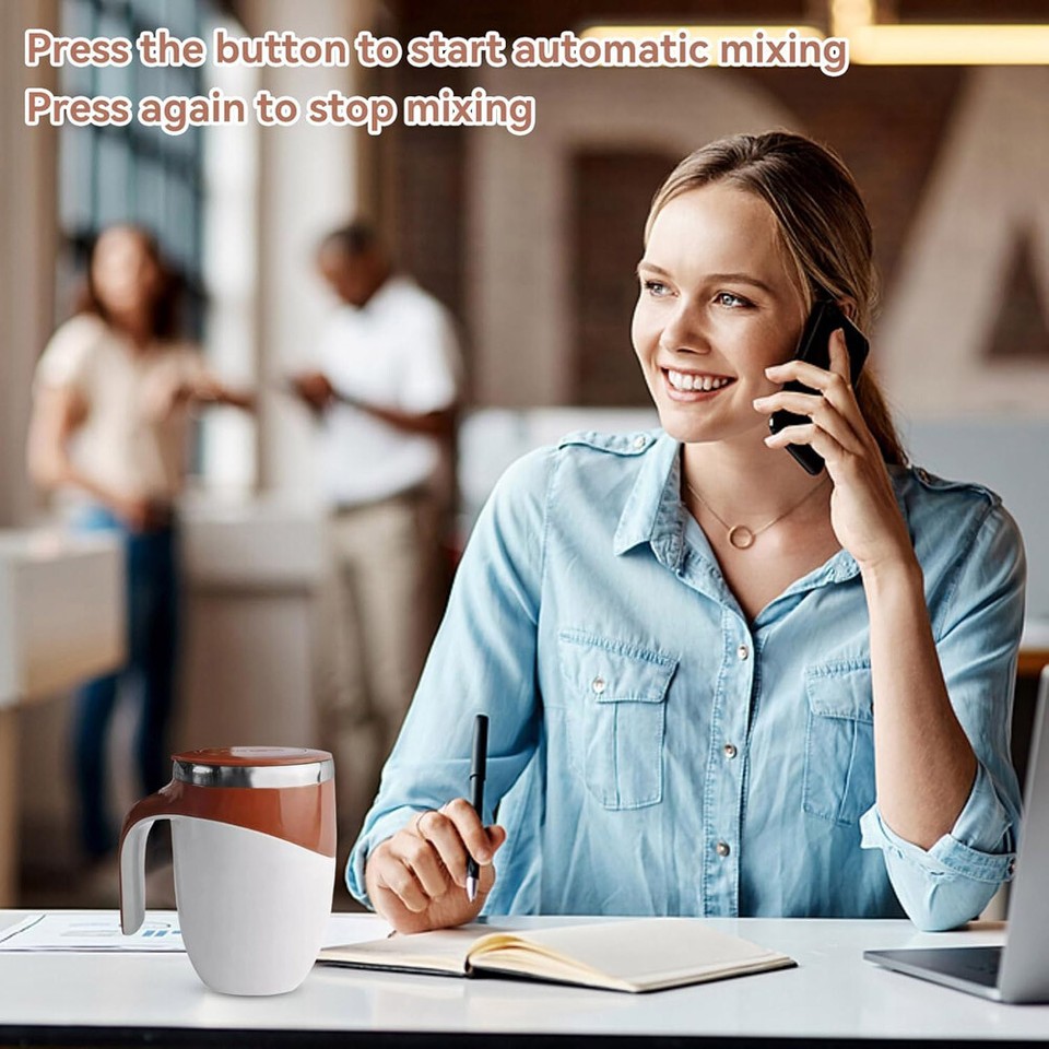 Automatic Self Mixing Magnetic Stainless Steel Coffee Cup Milk Self ...