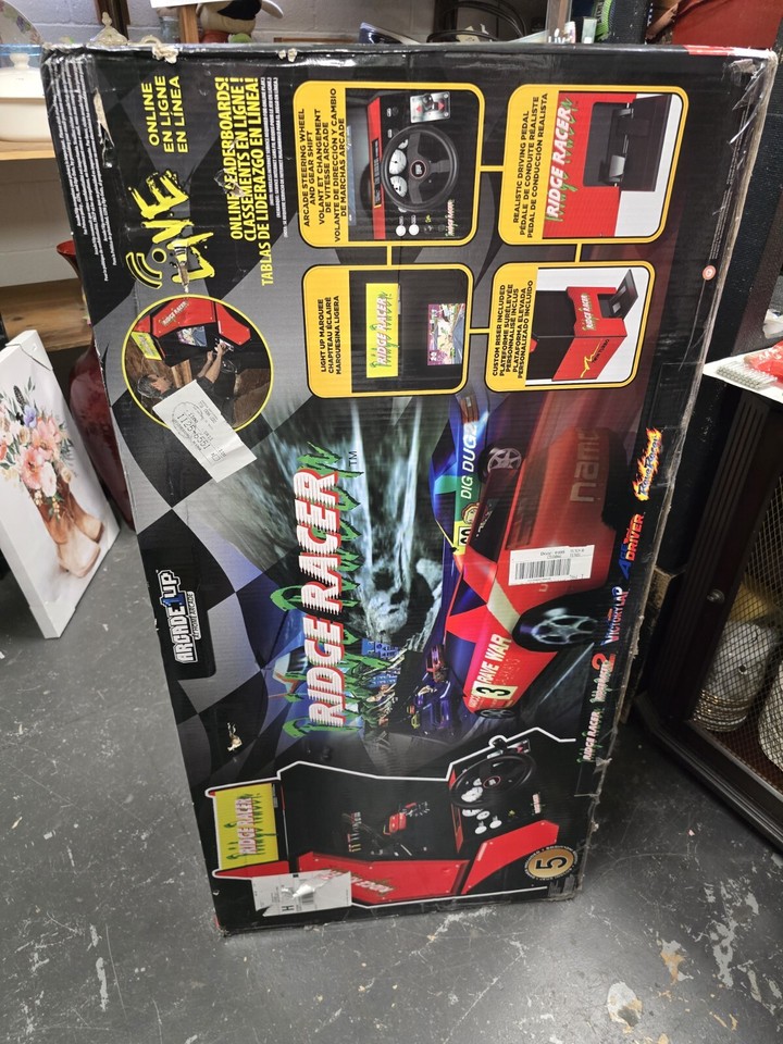 Rare Arcade1Up Ridge Racer Arcade Machine 5-Racing Games In One Brand ...