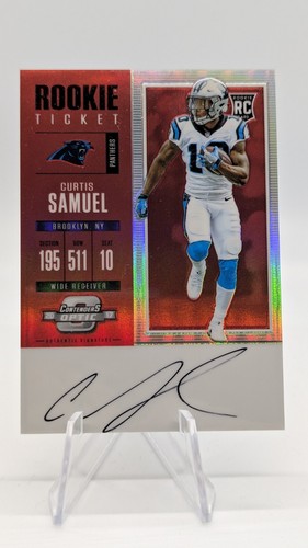 Curtis Samuel Contenders Optic 2017 RC Rookie Autograph Auto RED Prizm ...