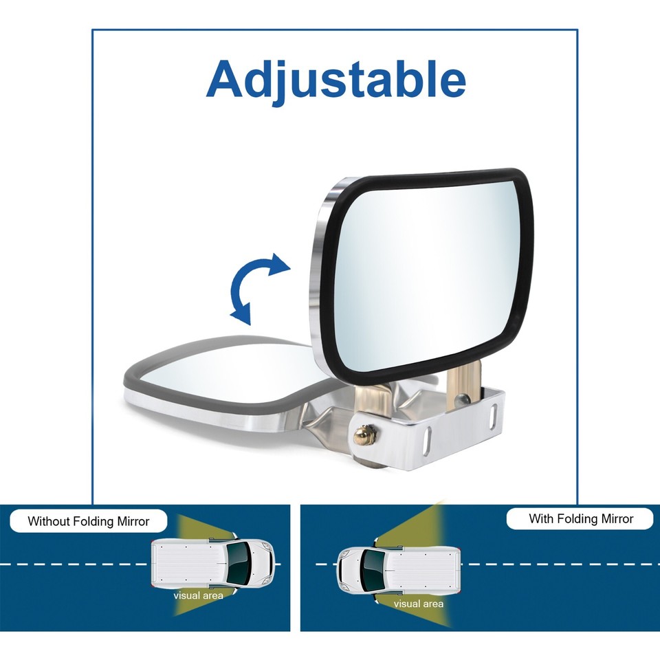 Convex Mirrors Stainless Steel Rectangular Universal Truck Over Door ...