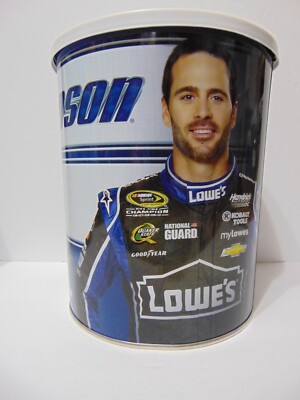 Jimmie Johnson #48 Tin Can Money Bank / Trash Can NASCAR Racing ...