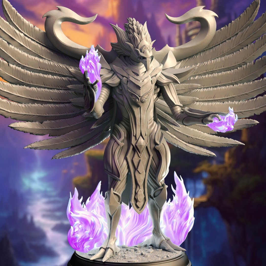 Quisterian Arcane Phoenix Aarakocra Warforged Sorcerer Wizard Miniature ...