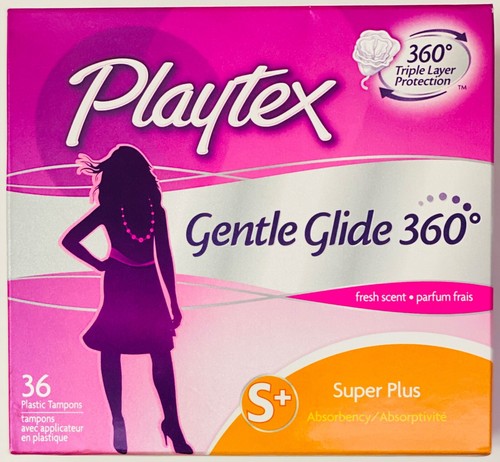Playtex Gentle Glide 360 Super Plus S+ 36 Fresh Scent Tampons Triple ...
