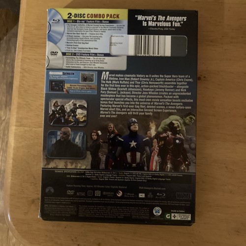 Marvels Avengers 2 Disc Combo Pack Blu-ray DVD | eBay