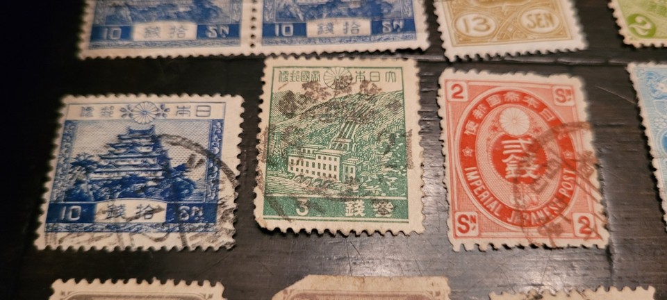 Japanese Stamp COLLECTION, 3 sen Japan stamp & 25 Nippon stamps | eBay