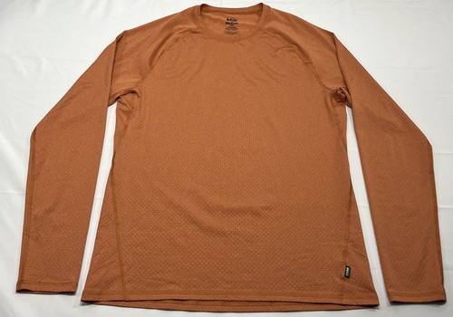 REI Coop Shirt Mens Medium Orange Base Layer Lightweight Long Sleeve ...