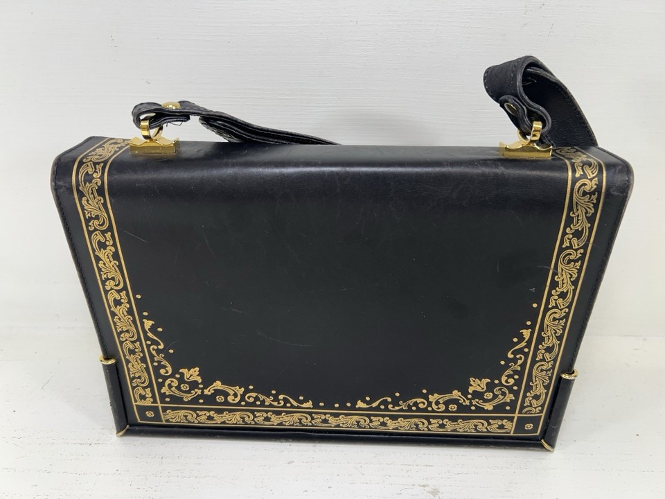 Vintage Leather Michelangelo Gold Accents Purse. Florence Italy | eBay