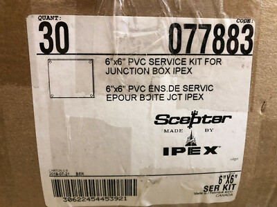 LOT OF 30 - IPEX SCEPTER 077883 6"X6" PVC SERVICE KIT FOR JUNCTION BOX ...