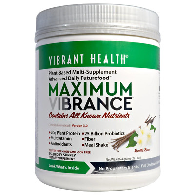 Vibrant Health, Maximum Vibrance, Version 6.1, Vanilla Bean, 21.82 oz ...