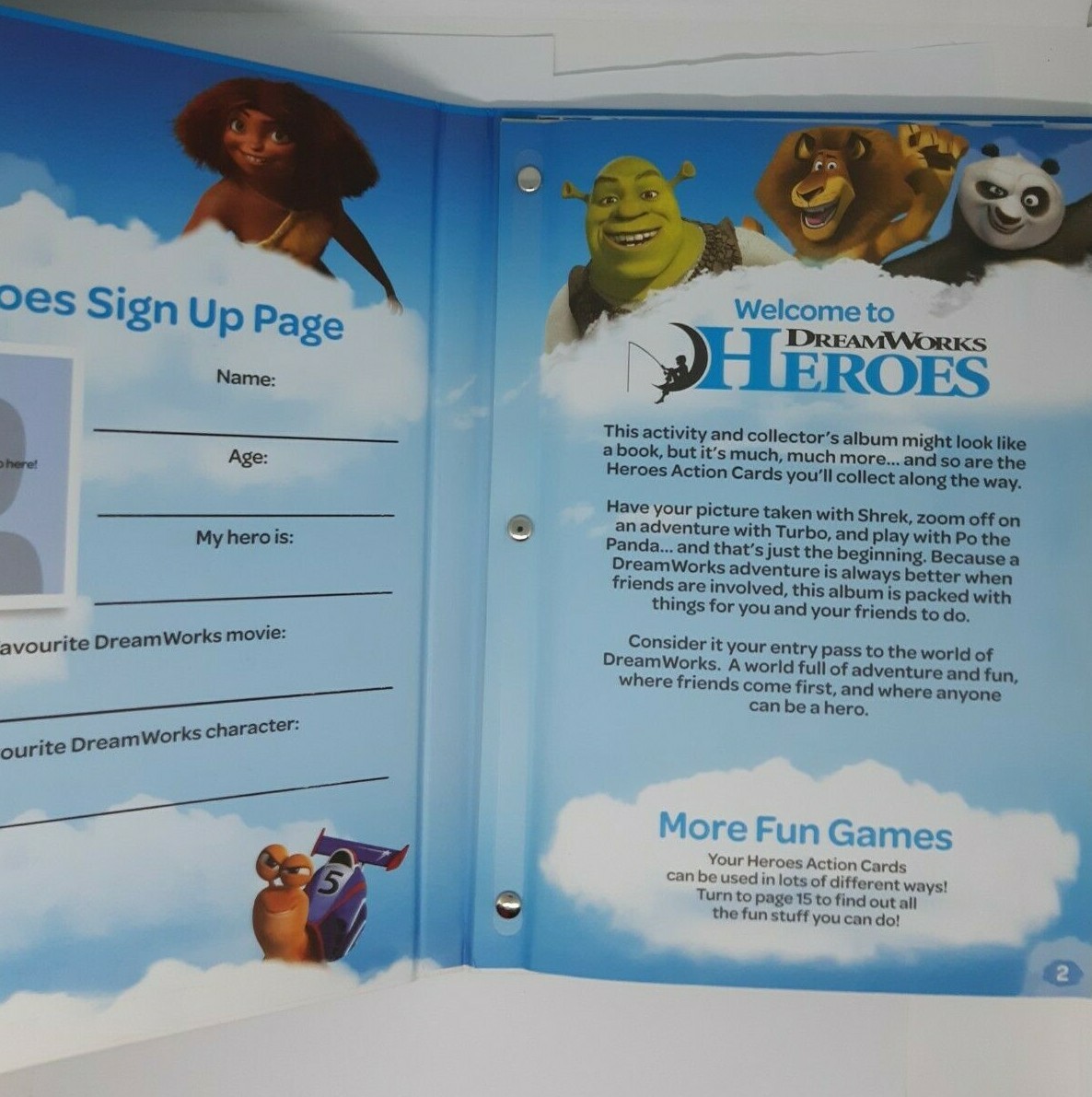 Woolworths DreamWorks Heroes Activity & Collectors Album complete with ...