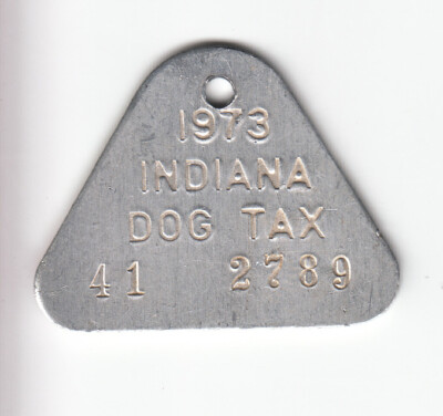 1973 JOHNSON COUNTY INDIANA DOG TAX LICENSE TAG #41-2789 | eBay