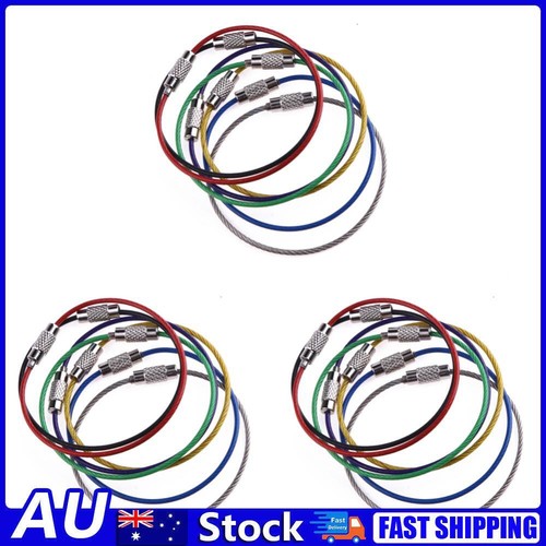 AU 7pcs Key Loop Rope Loop Screw Lock Gadget Rope Lightweight for ...