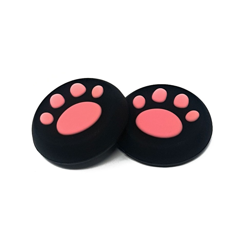 1 x Pair Of Paw Print Controller Thumb Grips PS4 PS5 Pads Analog Cover ...
