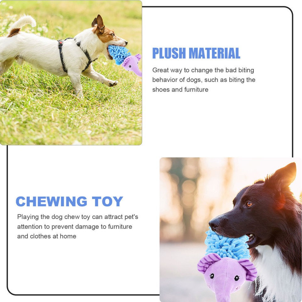 Plush Dogs Chew Toy Quail Feeder Rope Toys with Squeaky Cartoon Large ...