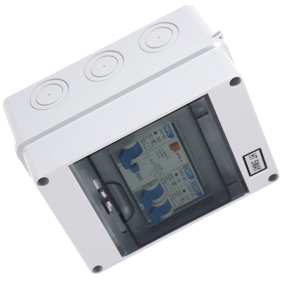 2 Way Consumer Unit fuse box & MCB Circuit Breakers Isolator Shed ...