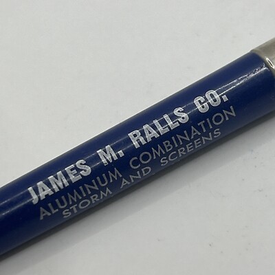 VTG Ballpoint Pen James M. Ralls Co. Aluminum Storm & Screens Richmond ...