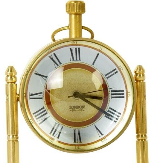 Brass Table Clock Replica Handmade Vintage Maritime Small Watch With ...