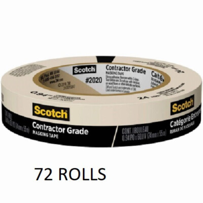 (72) rolls 3M Scotch 2020-24AP .94"x 60 yards Utility Paint Masking ...