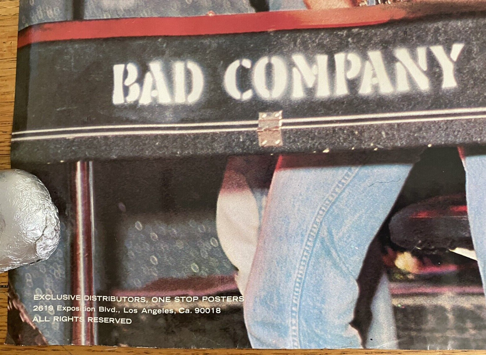 Rare One Stop Posters 1977 Bad Company # 100 Paul Rodgers Original 35"X ...