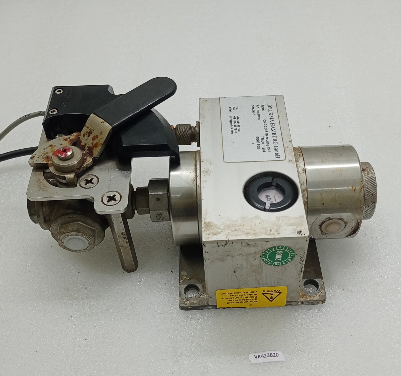 DECKMA OMD 2005 MEASURING CELL For 15 PPM BILGE ALARM MONITOR (For ...