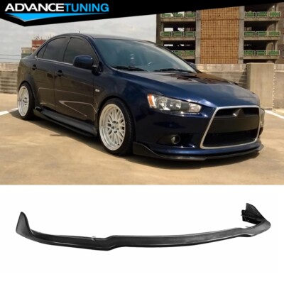 For 09-14 Mitsubishi Lancer Ralliart Front Bumper Lip Bottom Guard PU ...