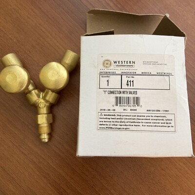 Western 411 “Y” Connection with Valves 200 PSIG, Brass, RH, 5/8"-18 | eBay