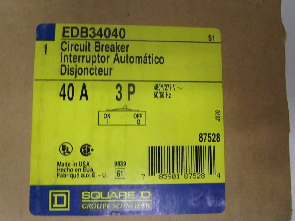 EDB34040 SQUARE D CIRCUIT BREAKER NEW IN BOX | eBay