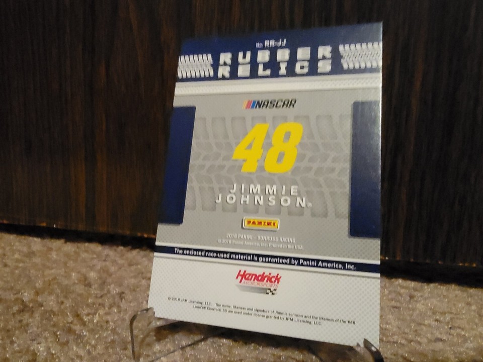 2018 Panini Donruss Racing Rubber Relics Jimmie Johnson | eBay
