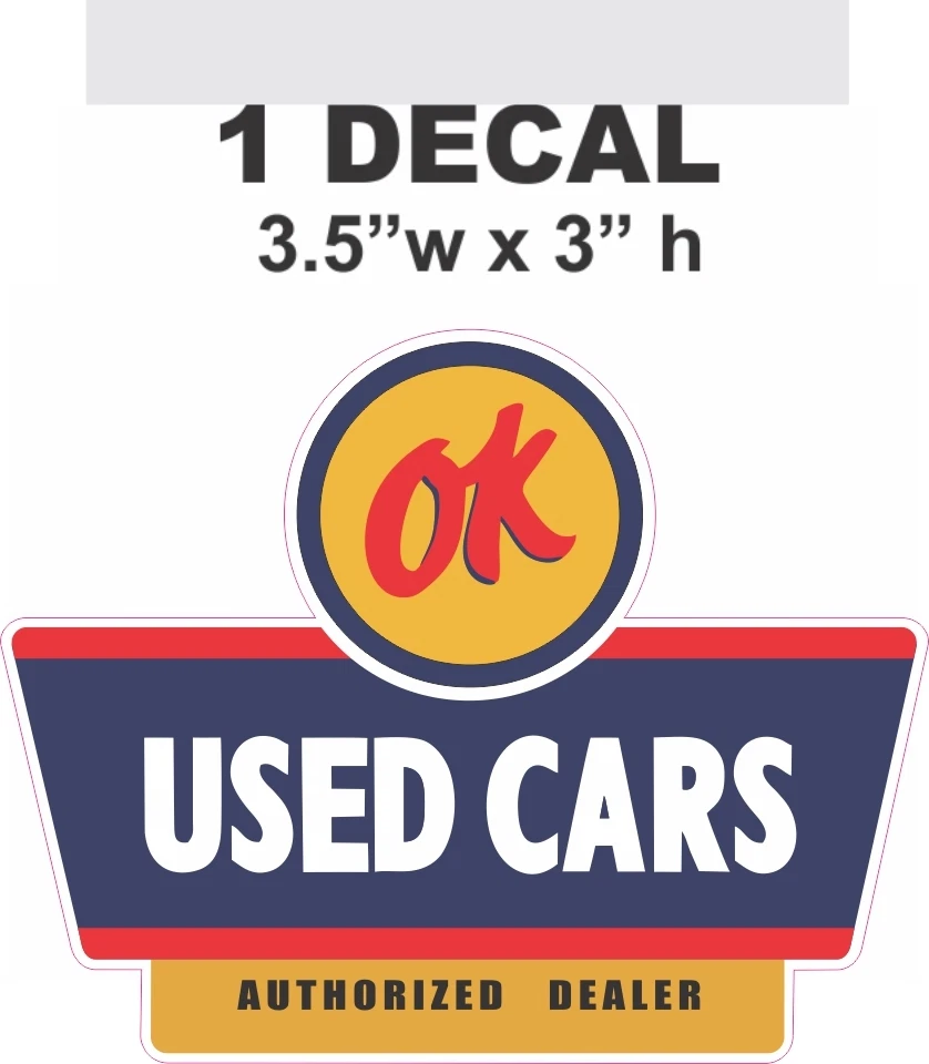 Used Car Dealer Decals
