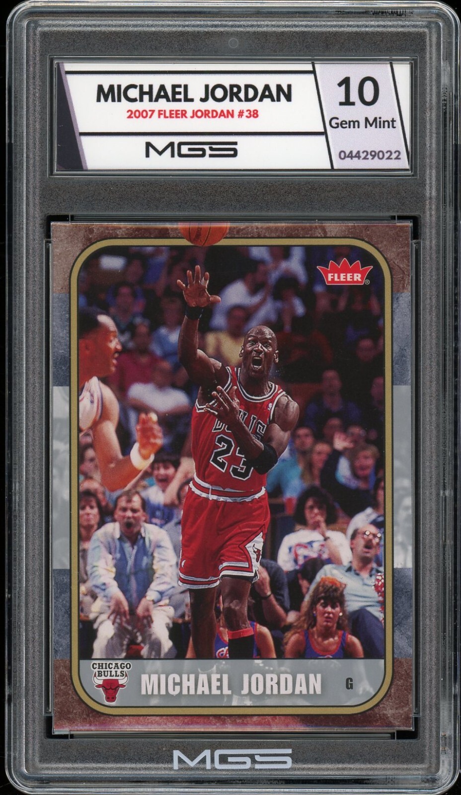 2007 FLEER JORDAN #38 Michael Jordan MGS GRADED 10 Gem Mint SUPERSTAR ...