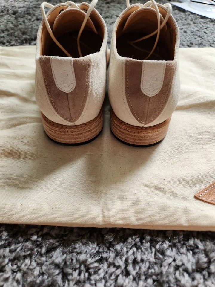 The Office of Angela Scott Mr. Smith Stitched Suede in Neutral, EUC, 36 ...