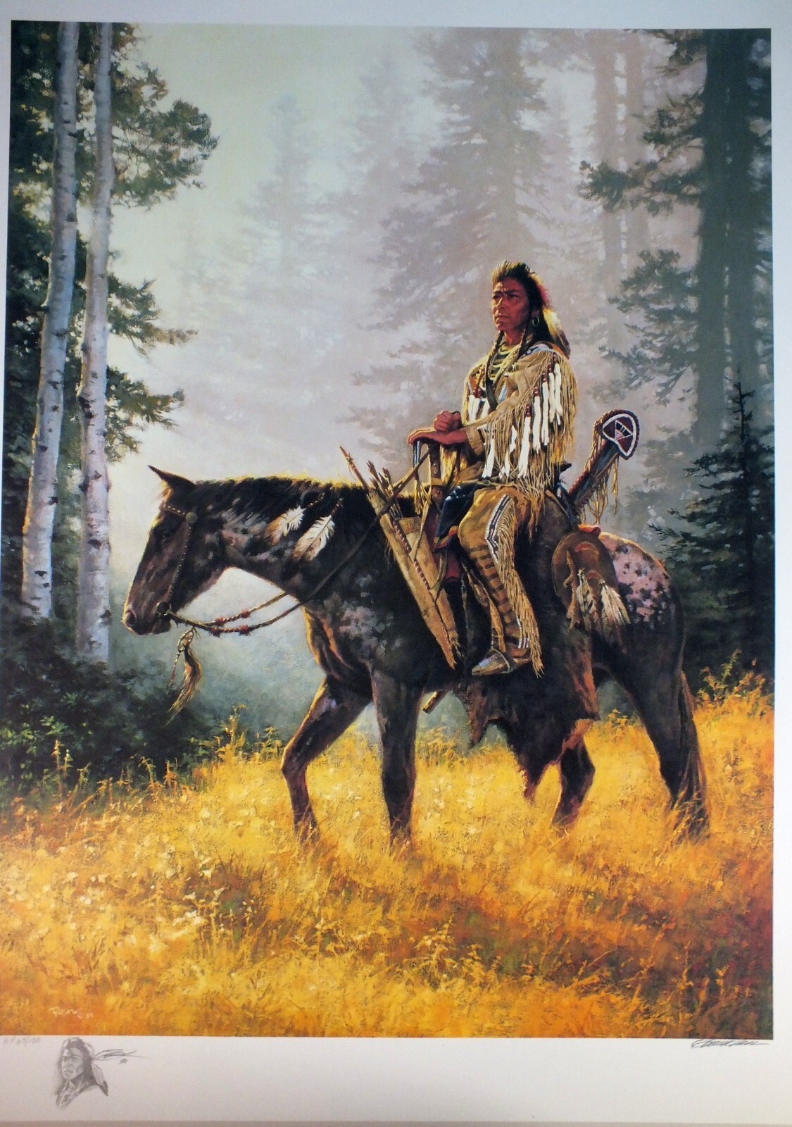 American Indian Art Print , Chuck Ren , Artist Proof With Remarque ...